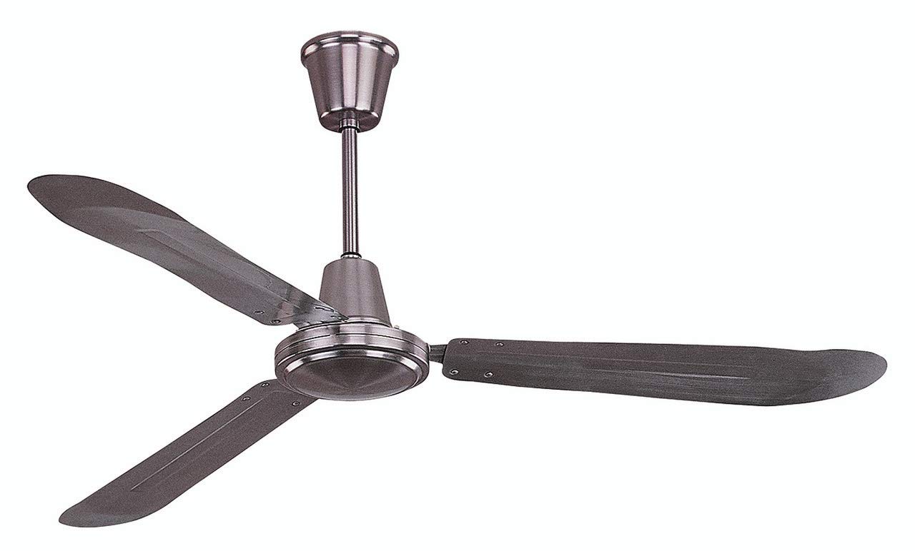Ciata Lighting Industrial 60-watt motor, 3 Blade 56 Inch 316rpm Sweep aluminium Ceiling Fan (Brushed Aluminum)