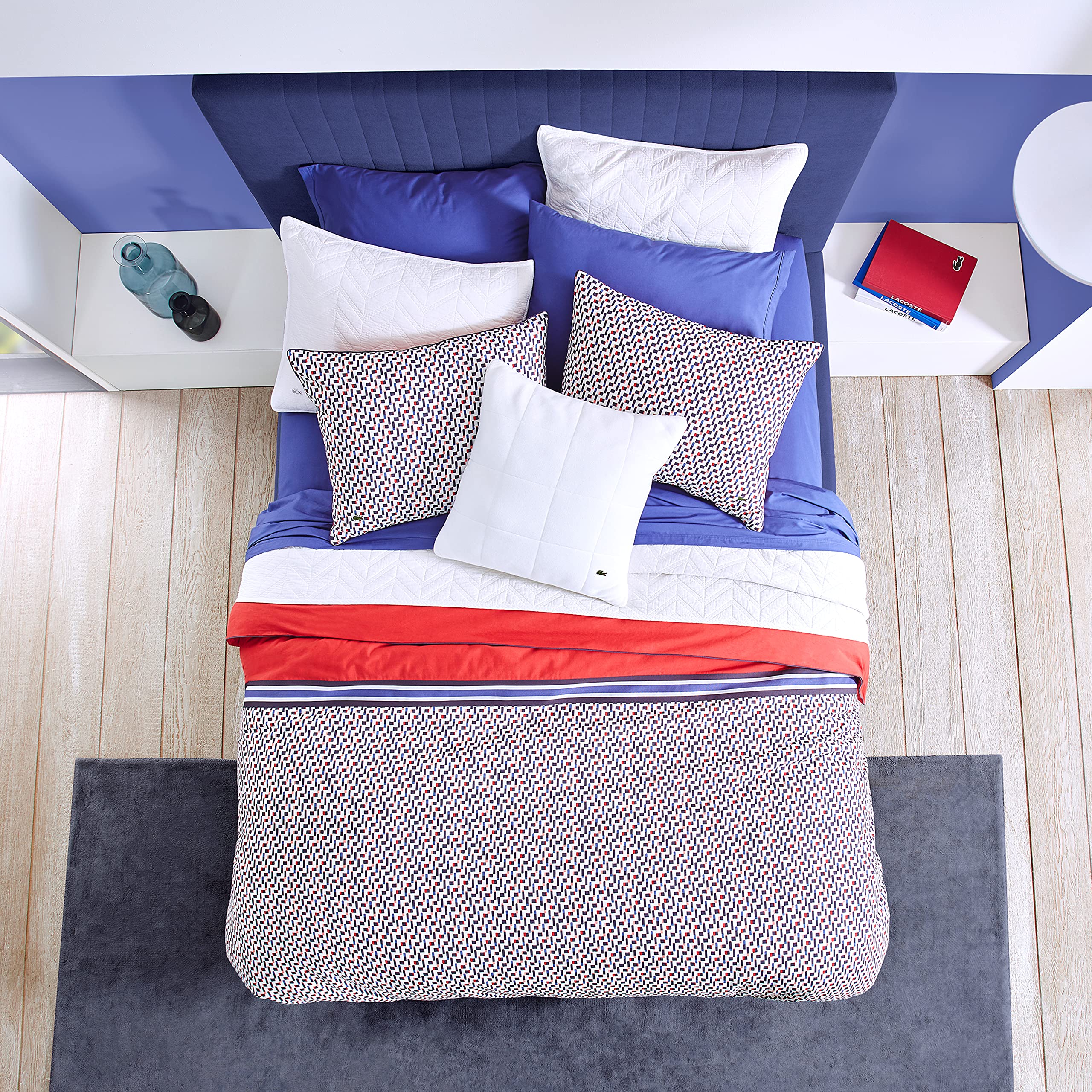 Lacoste Grove Duvet Set, King, Red