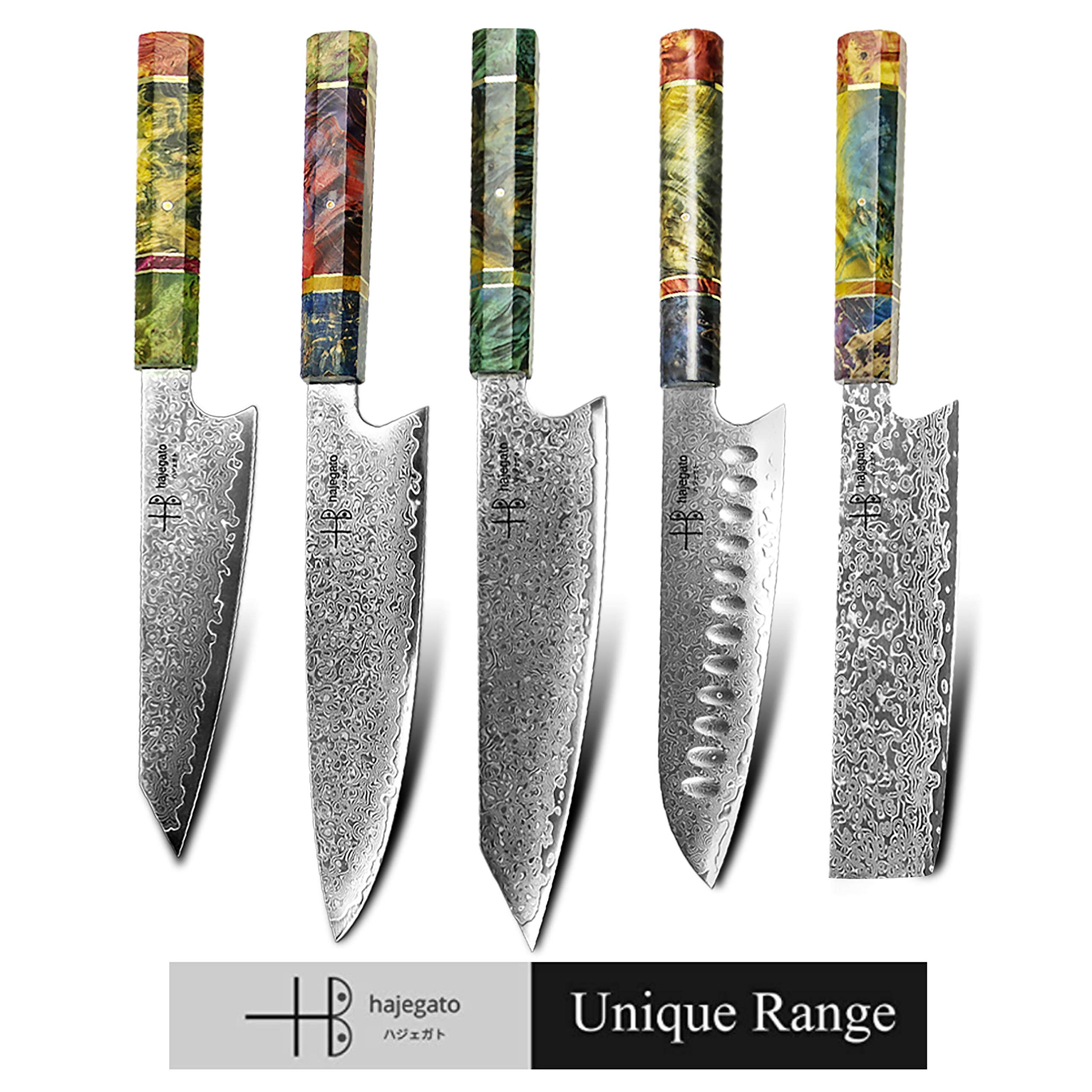 Damascus Chef Knife Petty Hajegato Unique One Of Kind Handle Professional 6 Inch Japanese Chefs Kitchen Knife Vg10 67 Layers Damascus Steel Knive with Sheath