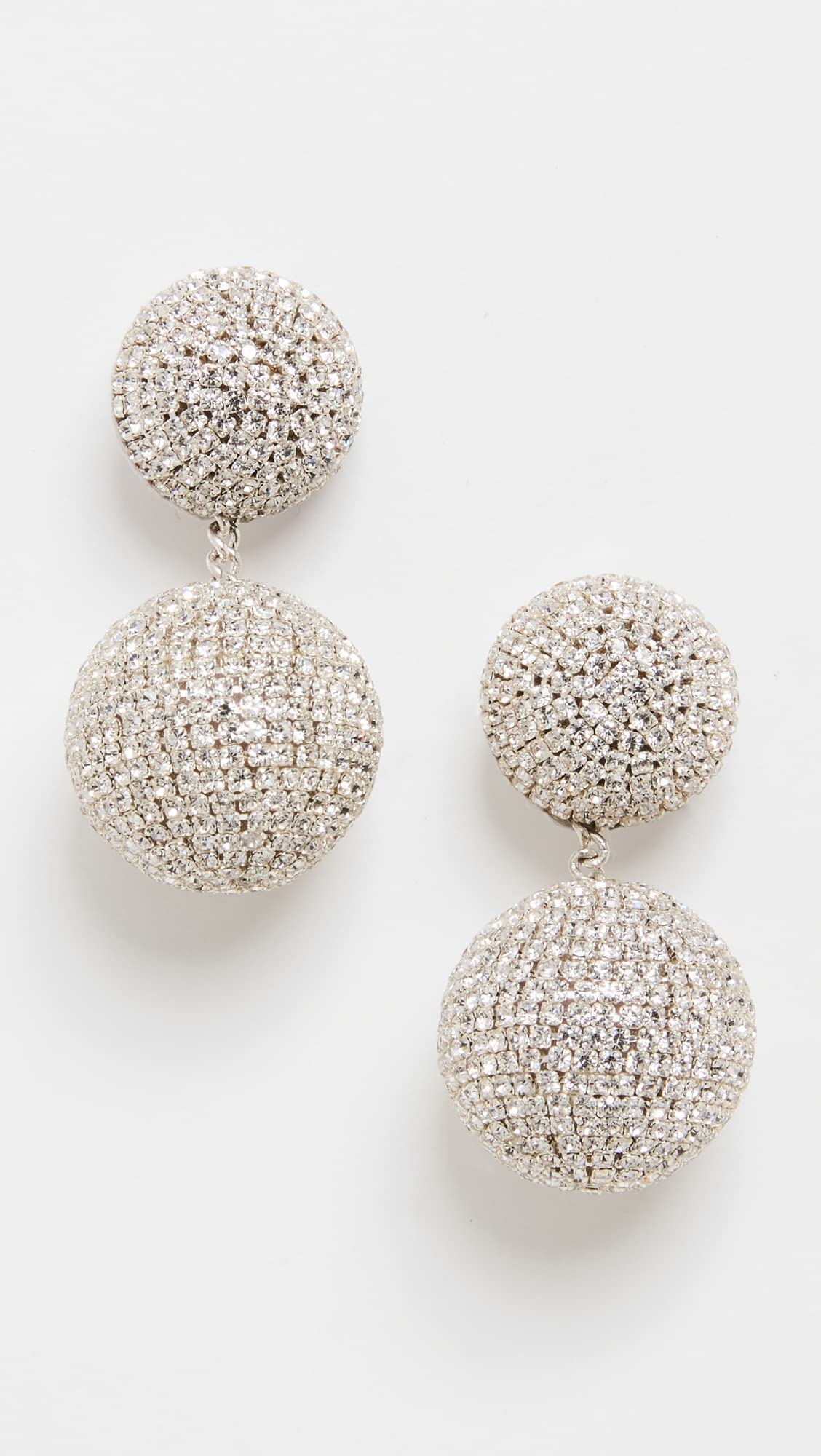 Deepa Gurnani Women's Krystal Earrings, Silver, One Size