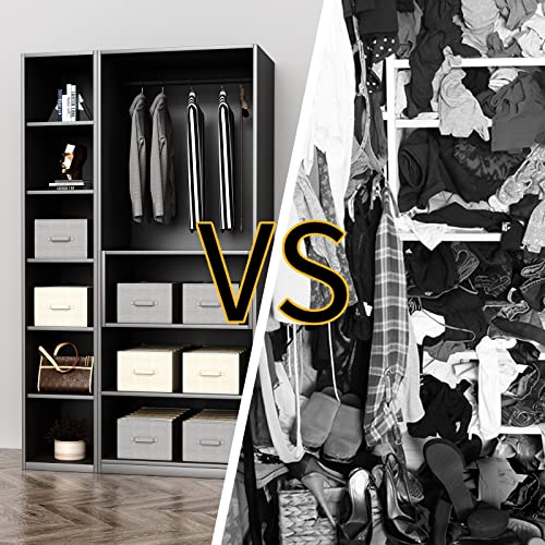 Homzing Drawer Organizers for Clothing Wardrobe Clothes Organizer Clothing Organizer with Handle Foldable Use to Thin Jeans Pants T-shirts Leggings Built-in PP Board-4pcs
