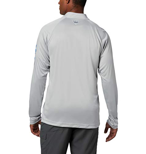 Columbia Men's PFG Terminal Tackle 1/4 Sleeve Zip Tee, Breathable, UV Sun Protection