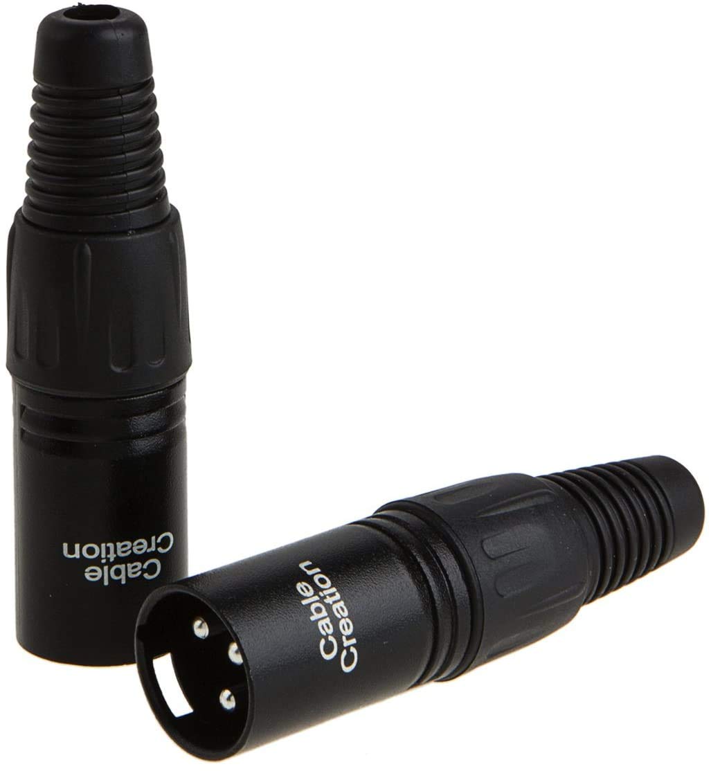 CableCreation [5-Pair XLR 3 Pin Male/Female Audio Mic Microphone Connector, Black Housing