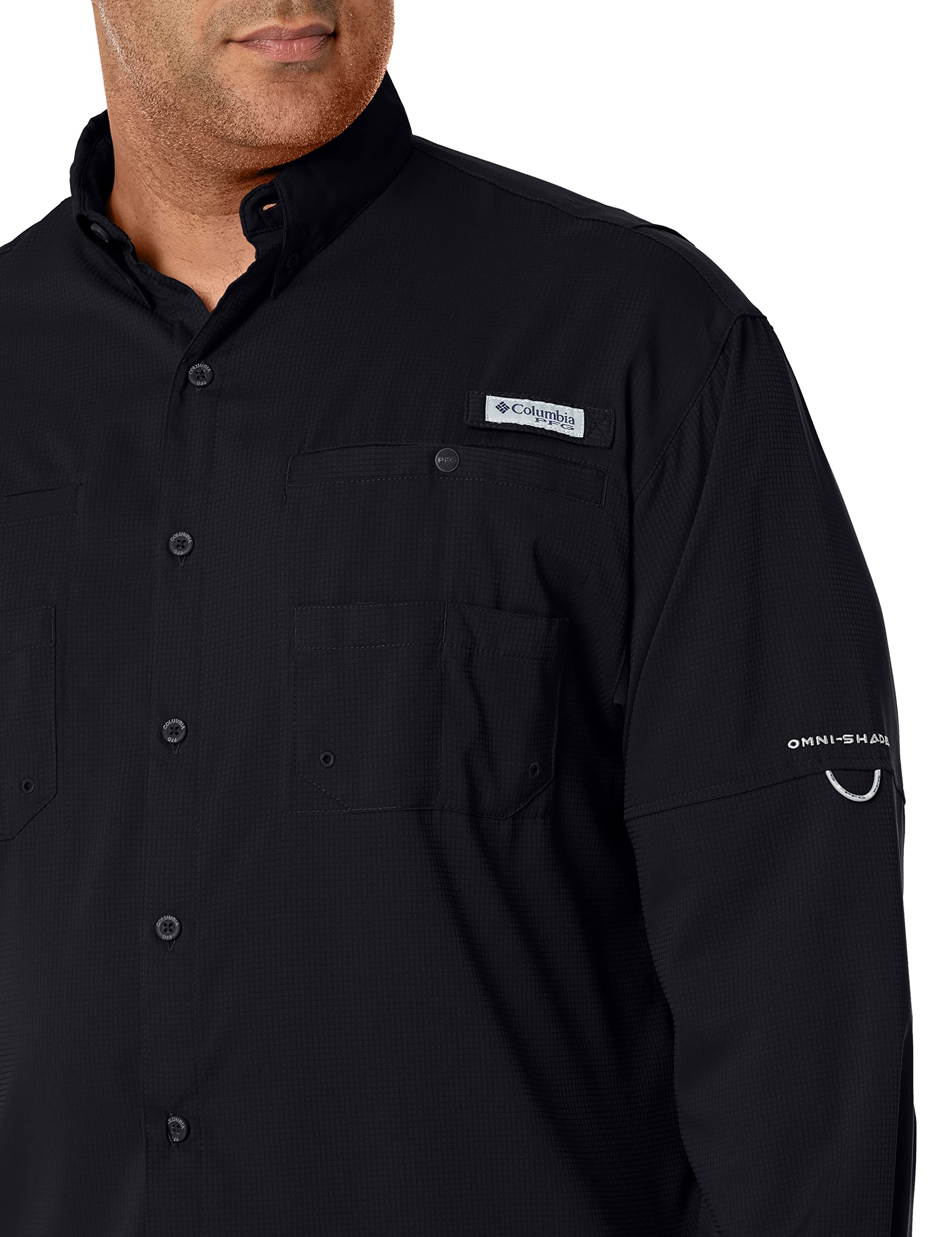 Columbia Men's PFG Tamiami II UPF 40 Long Sleeve Fishing Shirt, Compass Blue, Medium