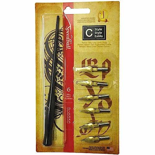 Speedball C-Series Lettering Pen Set - 1 Penholder w/ 6 Nibs