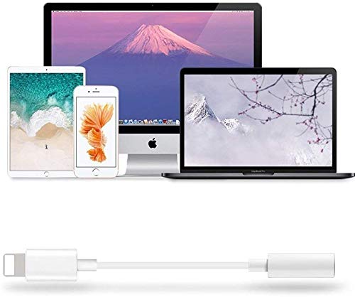 esbeecables (Apple MFi Certified) Lightning to 3.5mm Headphone Jack Adapter, 2 Pack Earphone Audio Jack Aux, iPhone Dongle Cable Compatible with iPhone 13/12/11 Pro/XR/XS Max/X/8/7 iPad