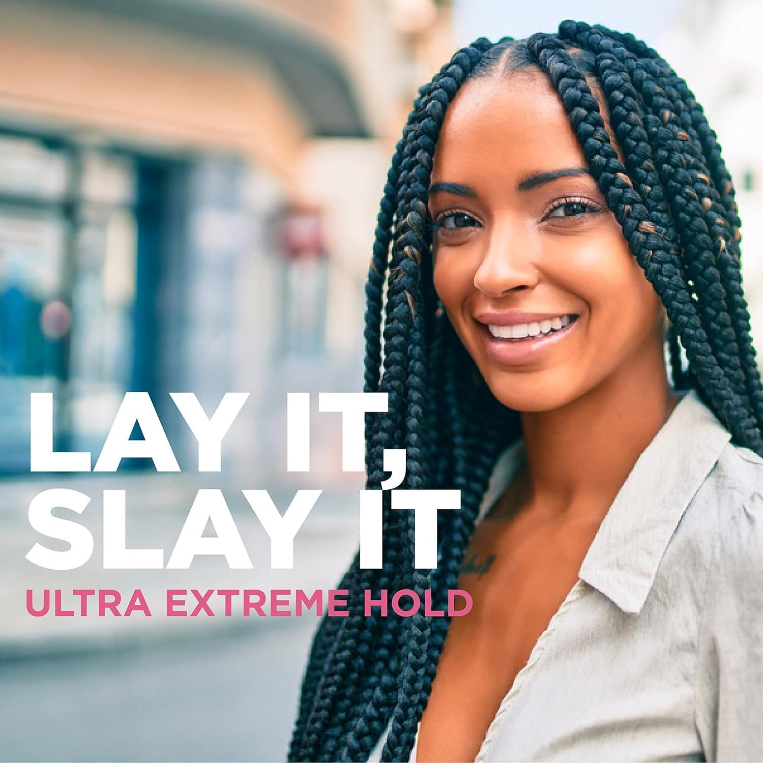 Esha Slick N Slay Braiding Gel - 3-in-1 Ultra Extreme Hold Gel for Locs, Twists & Edges - Hydrating & Conditioning Shining Formula - Fast Drying (APPLE, 5 oz.)