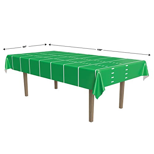 Football Decorations Backdrop Hanging Swirls and Table Cover for Birthdays Game Days Tailgating Party Supplies