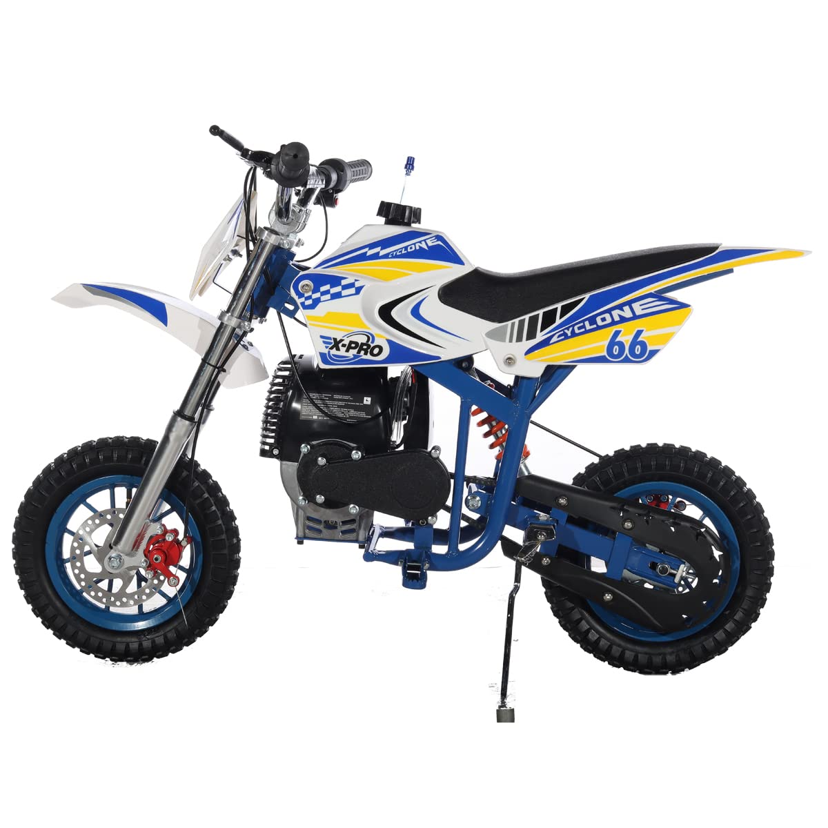 X-PRO 40cc Kids Dirt Bike, 4-Stroke Gas Power Mini Pit Bike with Off-Road Tire and Disc Brake,Blue