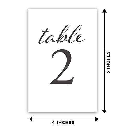 UP THE MOMENT Black Wedding Table Numbers, 1-25, Centerpiece Decorations, Double Sided 4x6, Numbers 1-25 and Head Table Card Included, for Table Number Holders