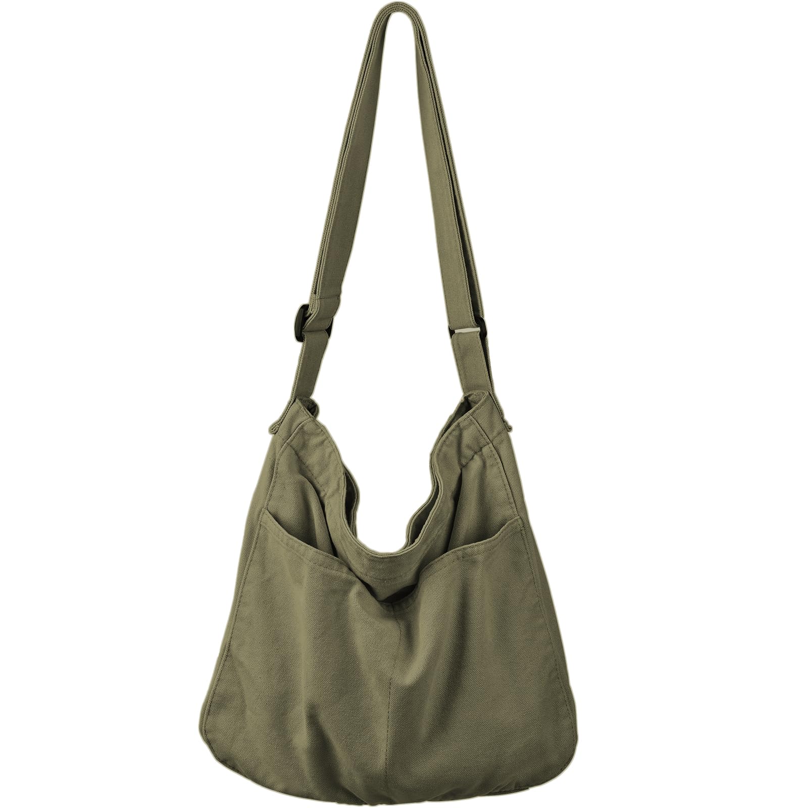 Canvas Crossbody Hobo Shoulder Tote Bag for Men Women