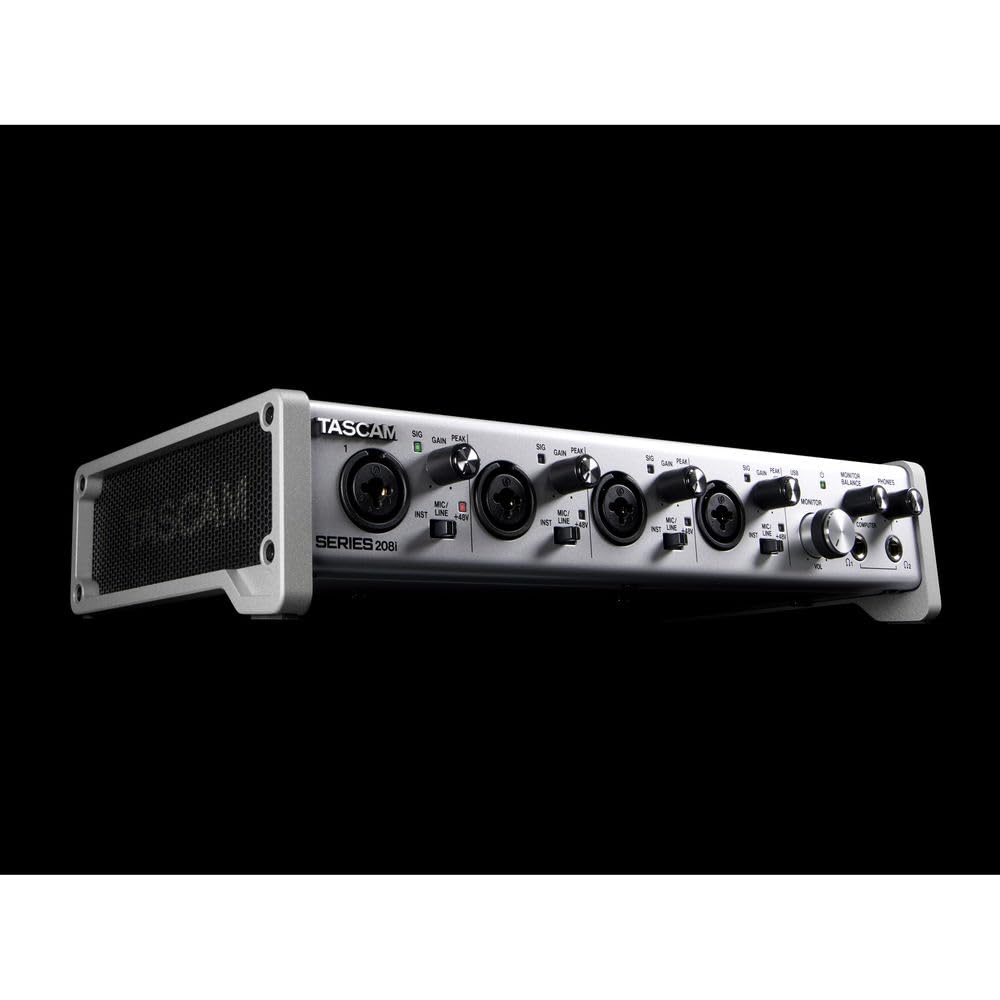 Tascam SERIES 208i 20 IN/8 OUT USB Audio Interface with MIDI, DAW Recording Software for Songwriting, Podcasting, Recording