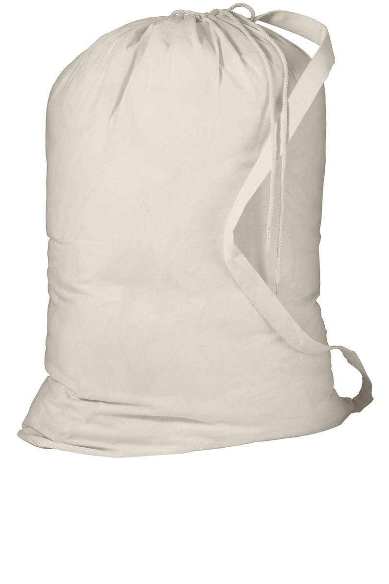 Large Personalized Embroidered Custom Laundry Bags - College Student Bag (Black & Natural)