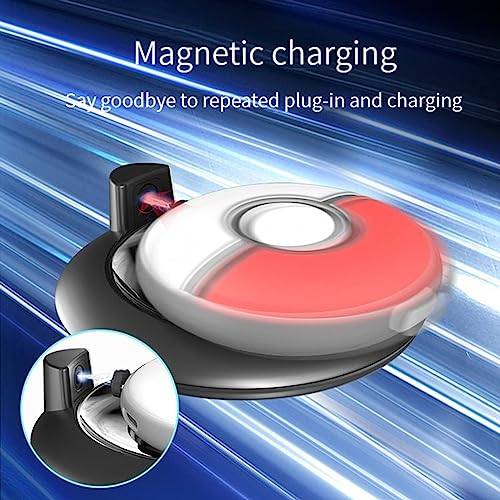 NUHFUFA Magnetic Charging Dock for Pokemon GO Plus+ 2023 Accessories, with Silicone Protective Cover Case Charging Station with RGB Colorful Lights