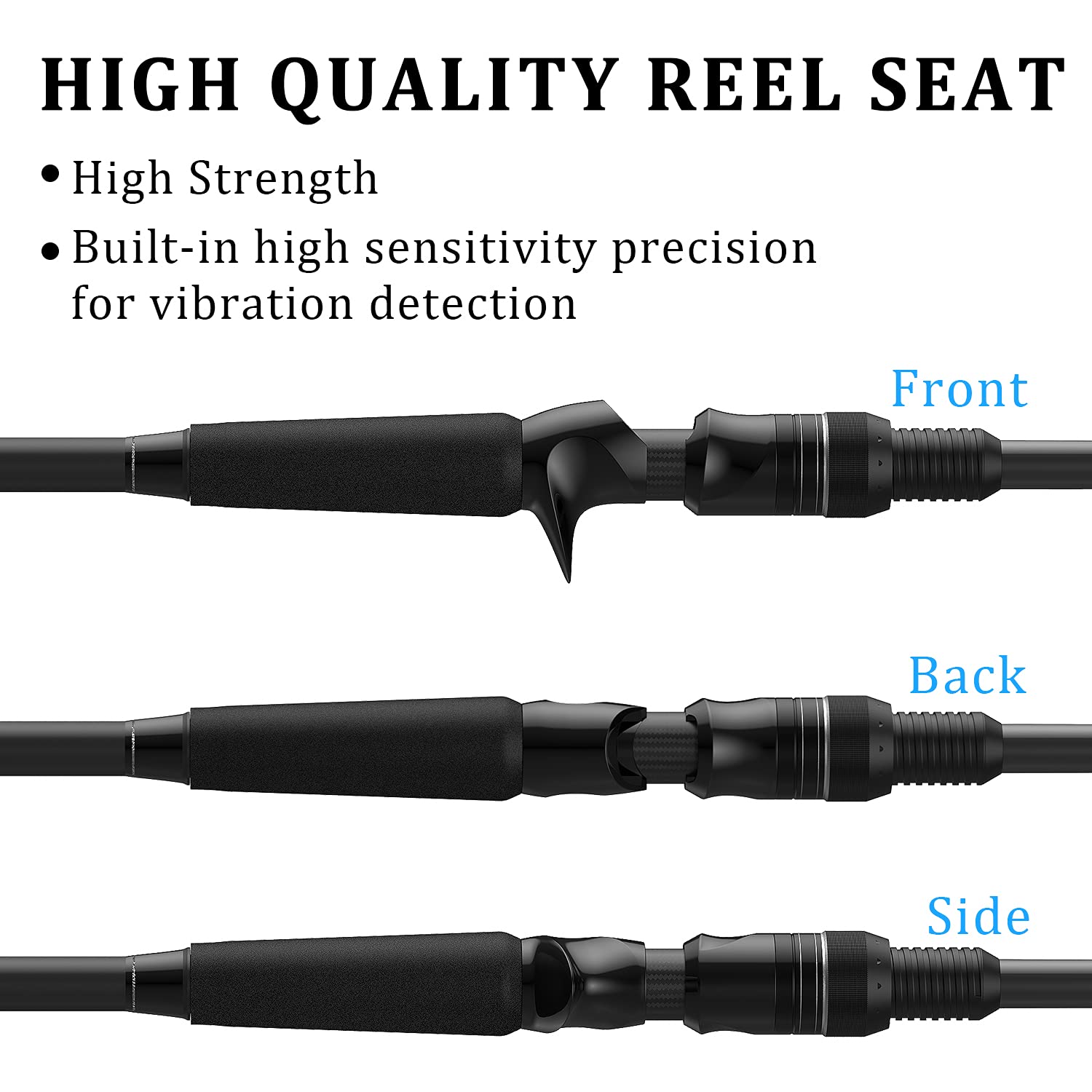 Cadence Essence Fishing Rod, Extremely Sensitive Baitcasting Rod, Strong & Lightweight 24-Ton Graphite Rod, Super Smooth Stainless Steel Guides with SIC Inserts, Freshwater Fishing Pole