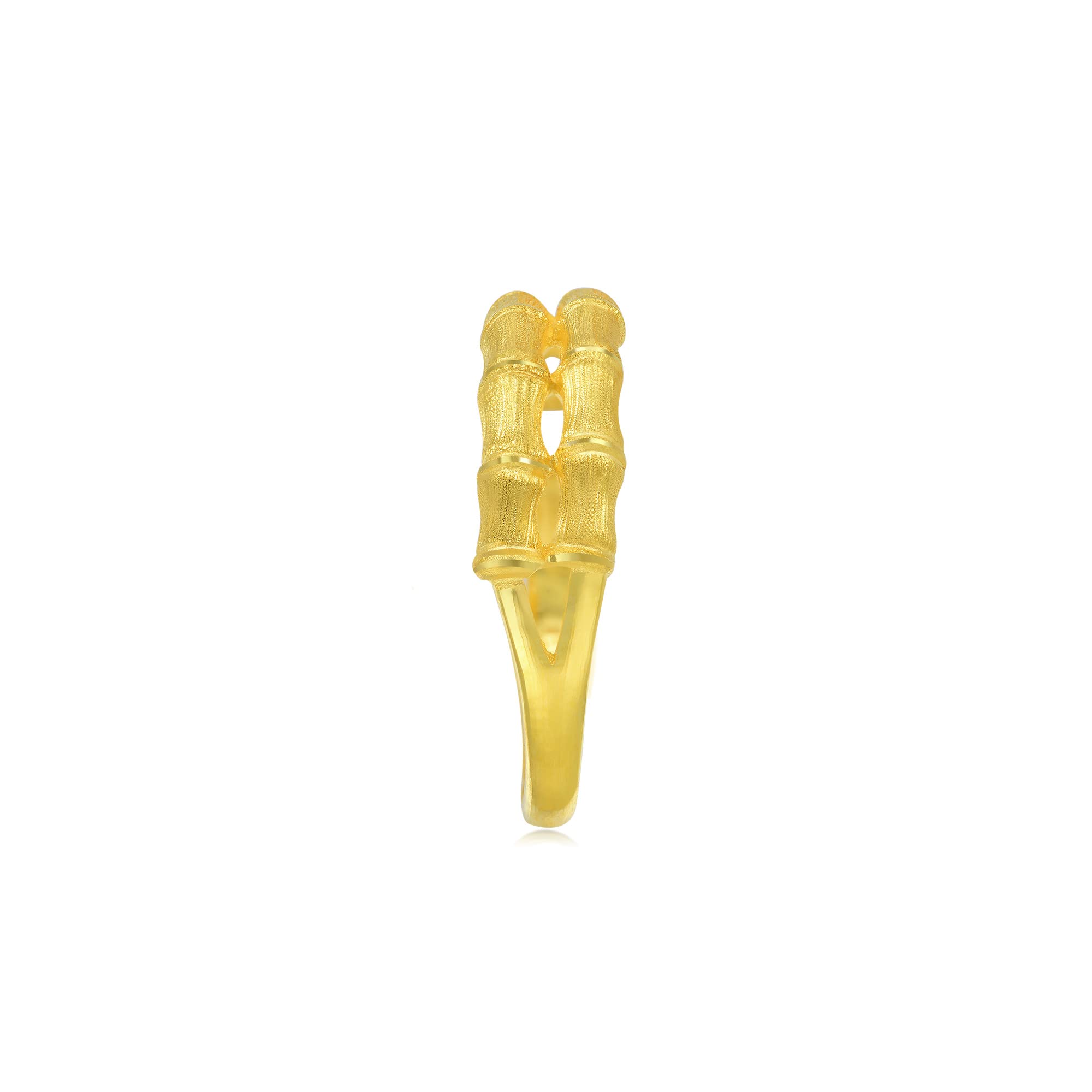 CHOW SANG SANG 999.9 24K Solid Gold Price-by-Weight Gold Bamboo Adjustable Ring for Women 90351R (Approx. 0.09tael (~3.36g))