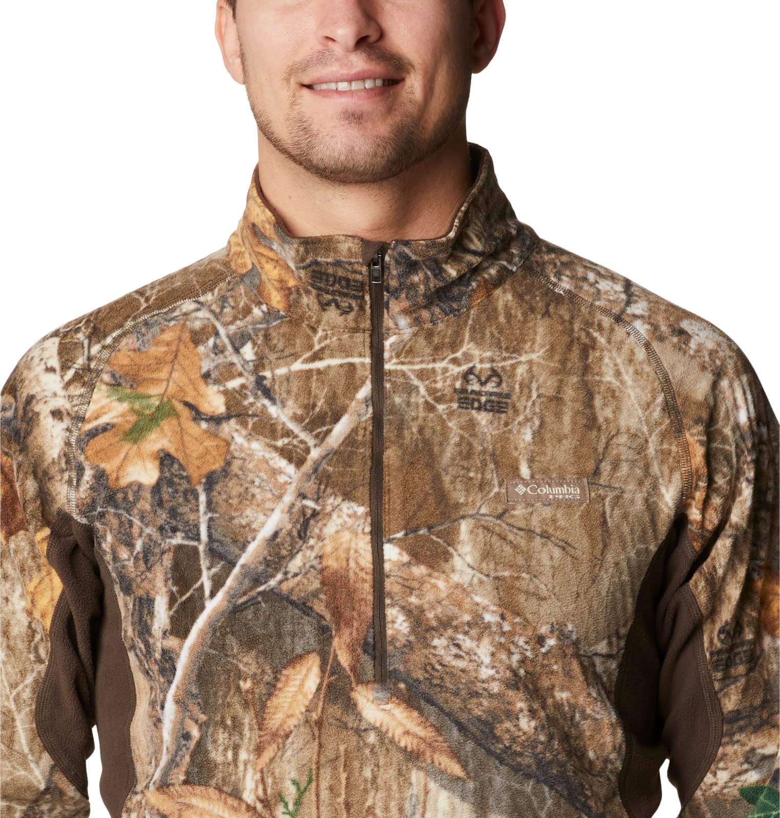 Columbia Men's Trophy Rack Omni Heat Helix Fleece 1/4 Zip, Realtree Edge, XX-Large