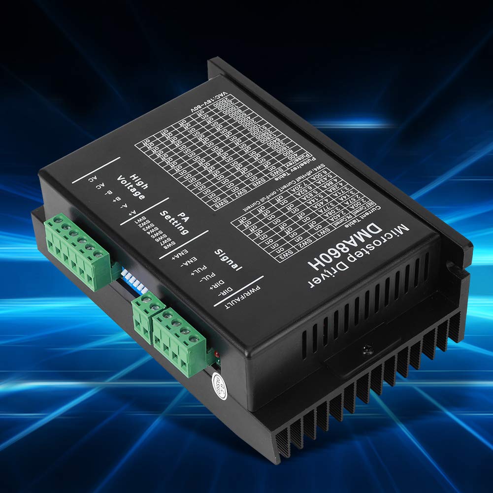 CNC Stepper Motor Driver, 18β80VAC Stepper Motor Driver, Stepper Motor Accessories Good Performance DMA860H for Stepper Motor