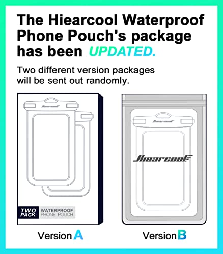 Hiearcool Universal Waterproof Phone Pouch, Waterproof Phone Case Compatible for Cellphone Up to 7.2", IPX8 Cellphone Dry Bag for Vacation-6 Pack