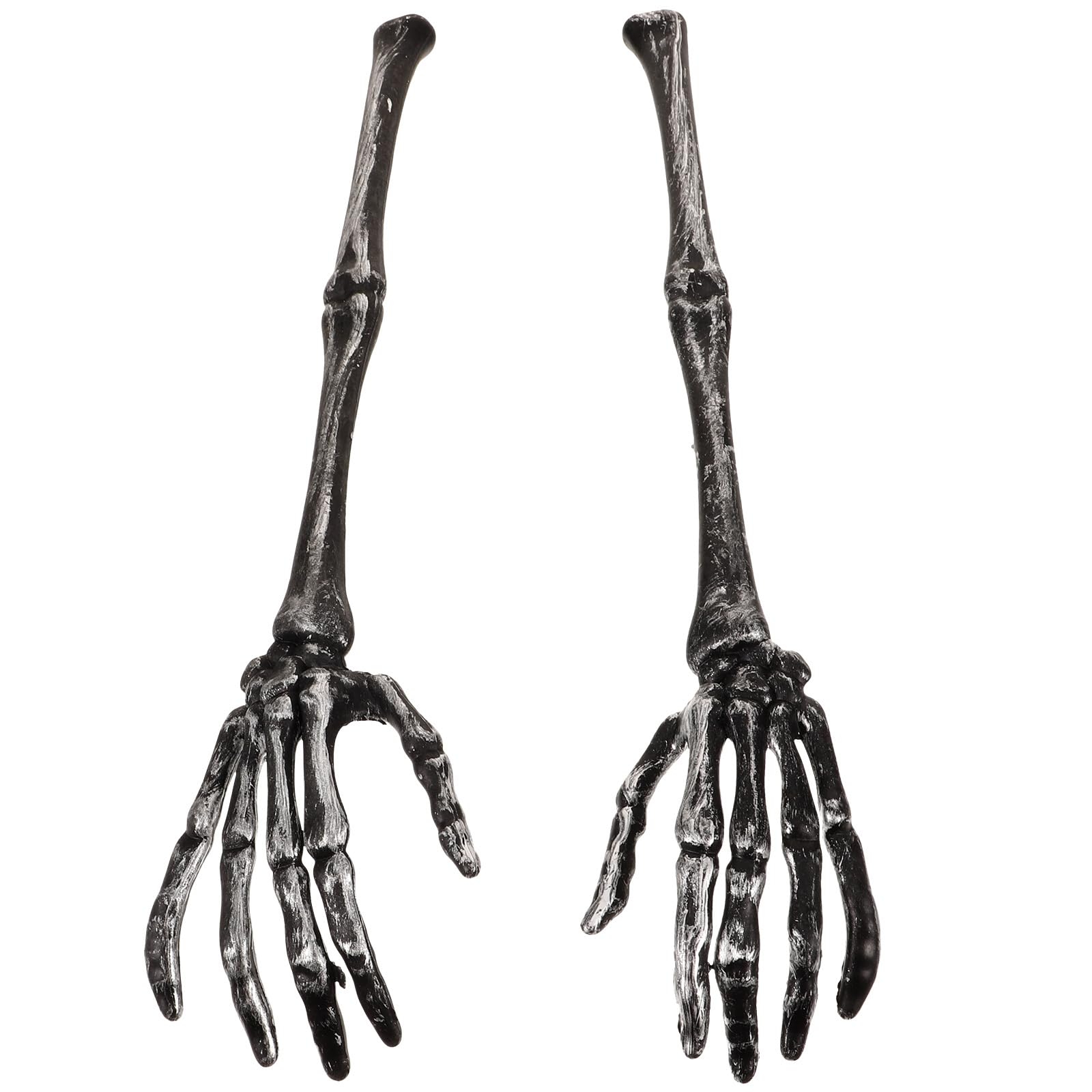 Hemoton 8pcs Halloween Skeleton Hands Salad Tongs Skull Salad Spoon Skeleton Arm Serving Forks Appetizer Kitchen Tableware for Haunted House Party Utensils