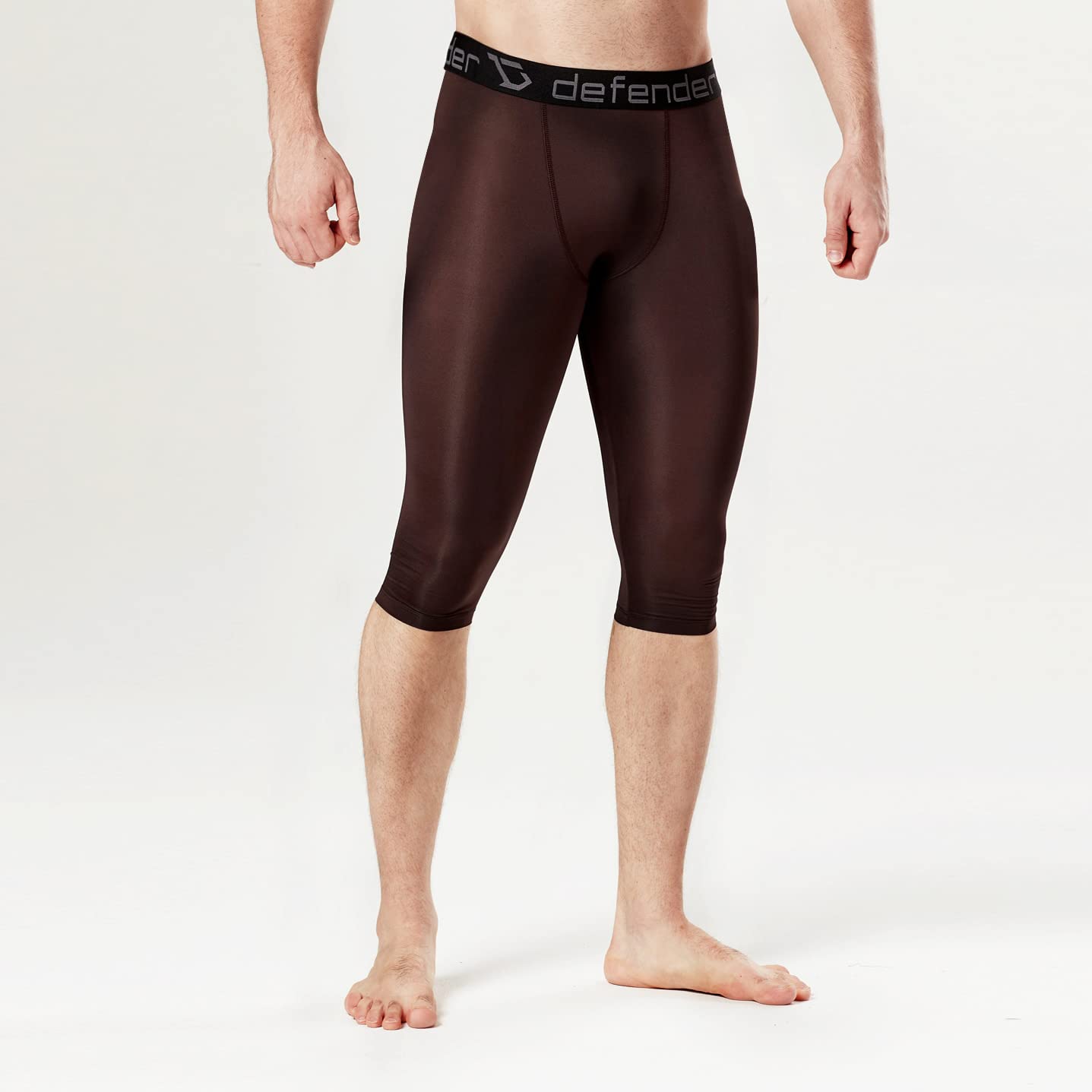 dfen Men's New 3 Packs Sports Compression 3/4 Capri Pants Under Base Layer Jerseys Leggings Tights Fits Cool Bottoms BKBNWW_M