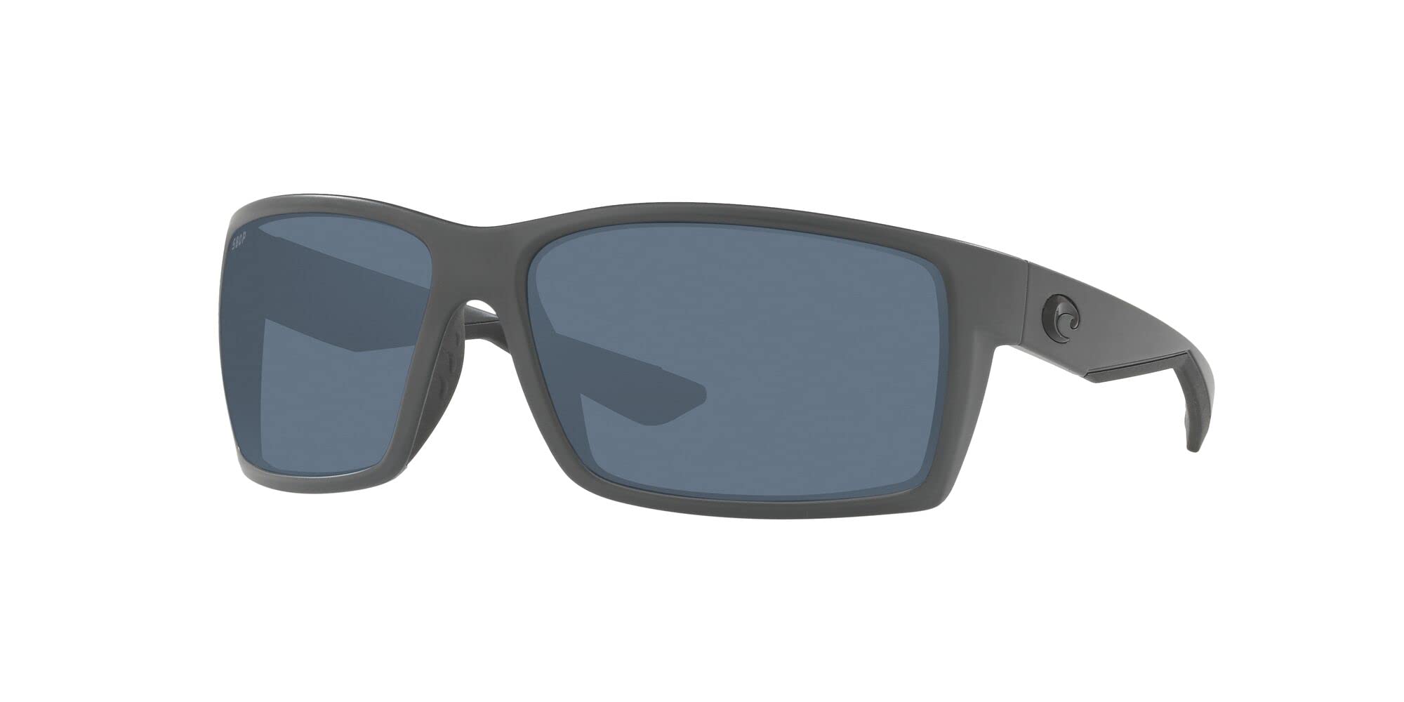 Costa Del Mar Reefton 6S9007 600705 64MM 98 Matte Grey/Grey 580P Plastic Polarized Rectangular Sunglasses for Men + BUNDLE with Designer iWear Eyewear Kit
