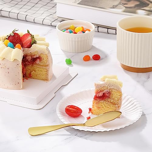 Wedding Cake Knife and Server Set, Little Cook 3PCS Cake Cutting Set for Wedding, includes 9.25" Cake Knife, 9" Cake Server and 6.7" Cake Pie Spatula, Stainless Steel Cake Cutter, Gold