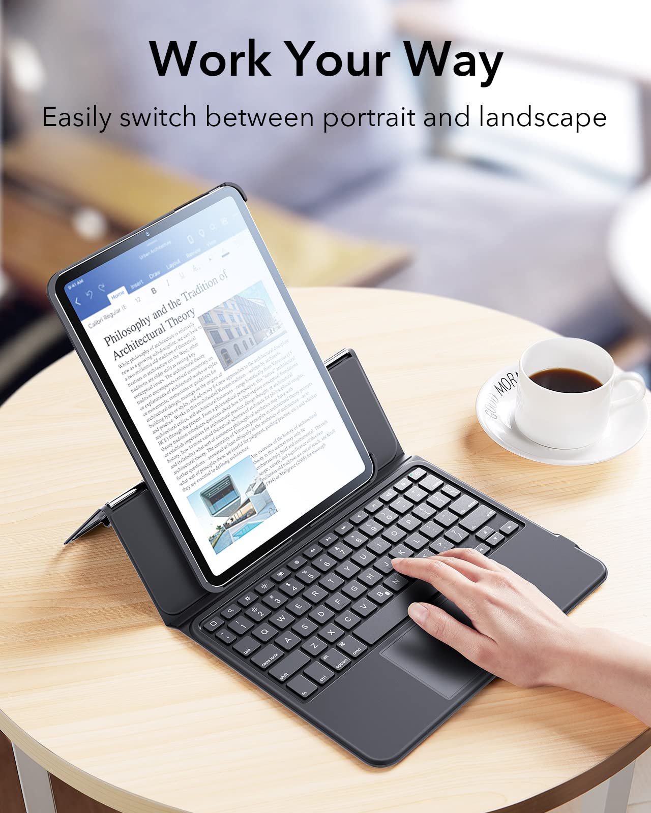 ESR Ascend Keyboard Case Paper-Feel Screen Protector for iPad Air 5/iPad Air 4 (2022/2020, 10.9 inch), and iPad Pro 11 (2021/2020/2018), Write and Draw Like on Paper