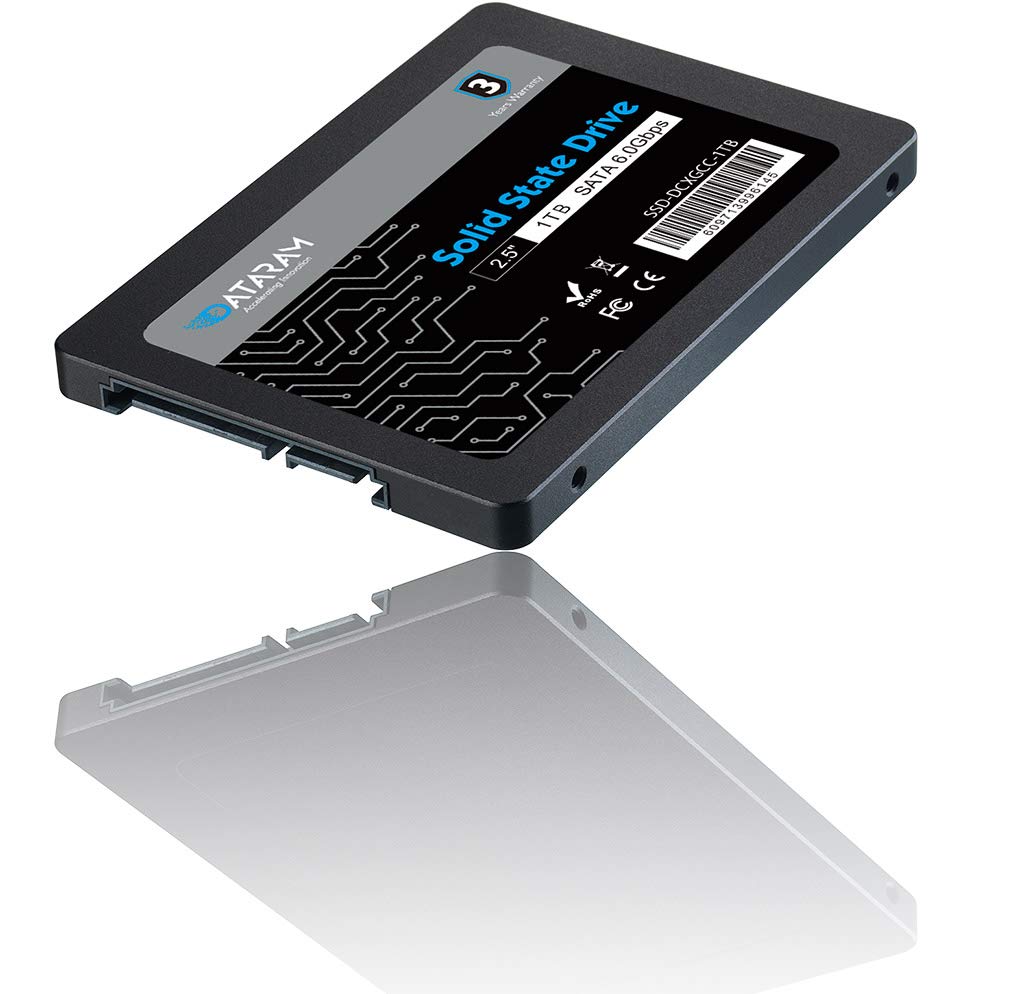Dataram 2.5" SSD, 6.0 Gbps SATAIII Solid State Drive High Speed Read & Write (1TB)