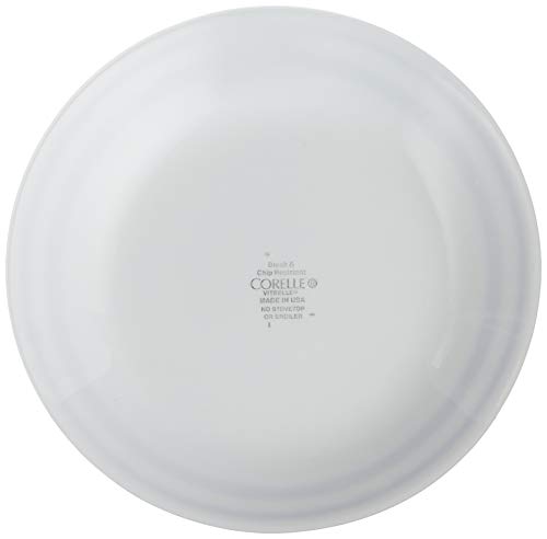 Corelle Vitrelle 8-Piece Salad Plates Set, Triple Layer Glass and Chip Resistant, Lightweight Round 8-1/2-Inch Plates, Classic Café Blue