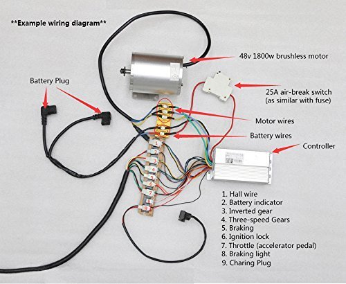 TDPRO 48V 1800W Brushless Electric Motor Controller Throttle Accelerator Pedal Set for Go Kart Scooter E Bike Motorized Bicycle ATV Moped Mini Bikes