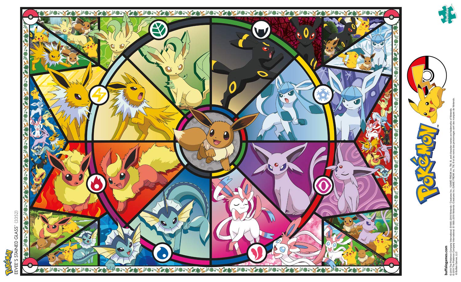 Buffalo Games - Pokémon - Eevee's Stained Glass - 500 Piece Jigsaw Puzzle
