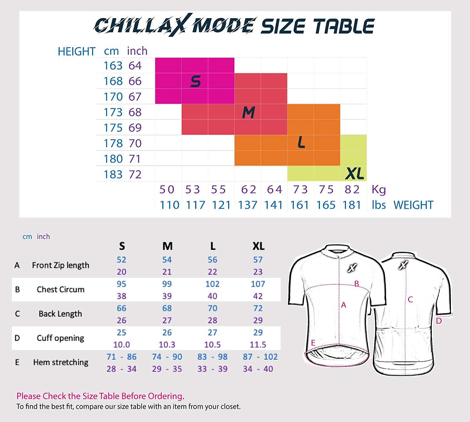 CHILLAX MODE Cycling Jersey High Visibility Shirts Short Sleeve, 3 Reflective Rear Pockets, Unisex (Pink and Orange, M)