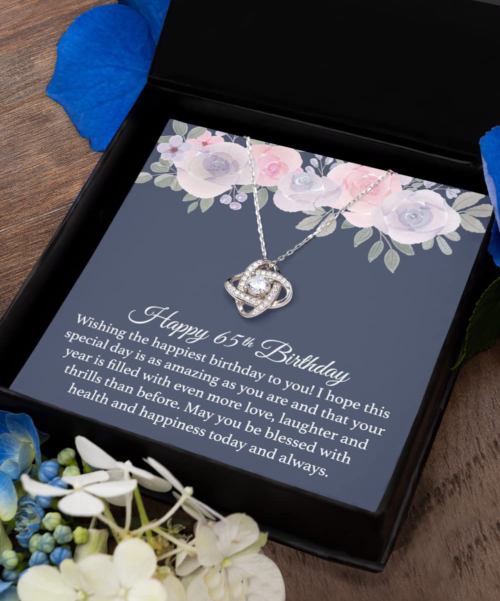 Coveted Goods 65th Birthday Gift for Women, Sterling Silver Necklace for 65 Year Old Woman’s Birthday