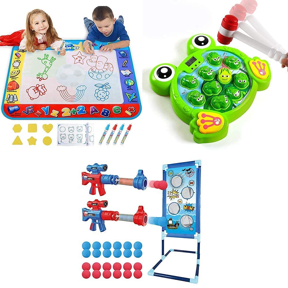 YEEBAY Whack A Frog Game & Shooting Game Toy & Water Doodle Mat