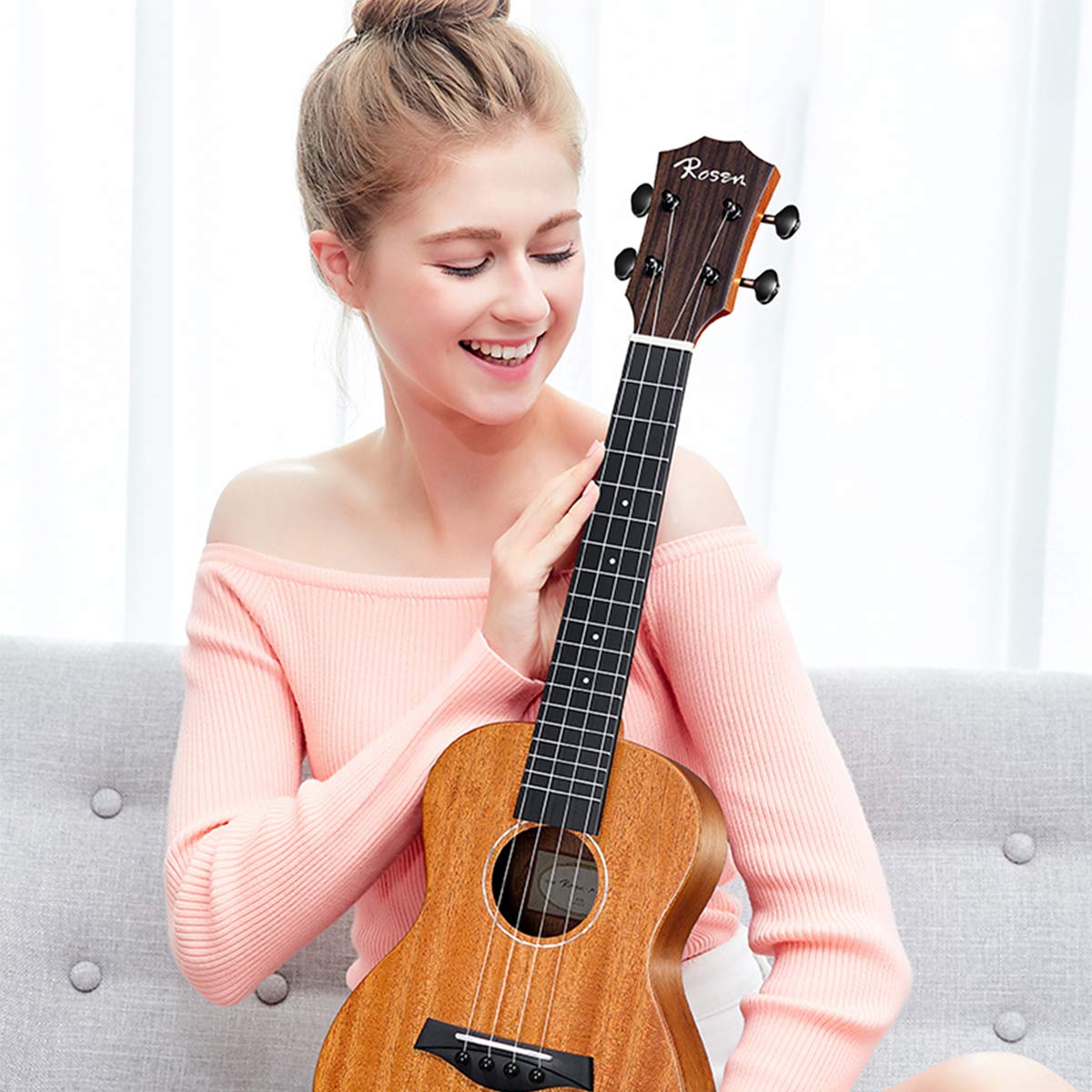 Ukulele Strings, Yoklili 5 Sets of Nylon Ukulele Strings with 10 Felt Picks, String Winder for Soprano (21 Inch) Concert (23 Inch) Tenor (26 Inch) Ukulele, and Capo included