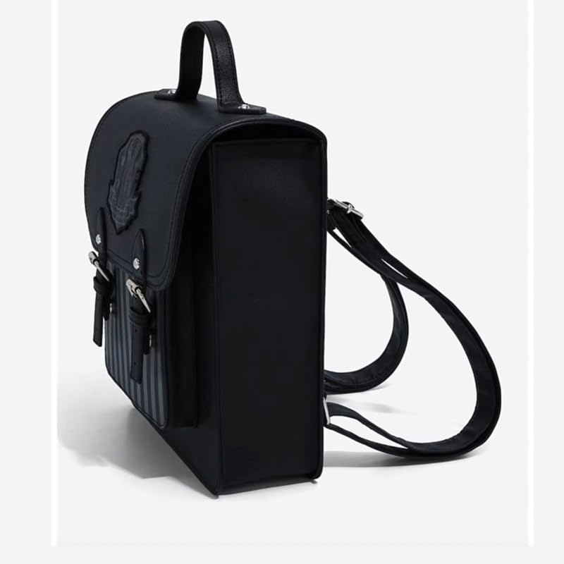 HIQUAY Wednesday Backpack Gothic Academy Aesthetic Backpack For Teens Y2K Preppy Backpack Addams (Blue stripes)