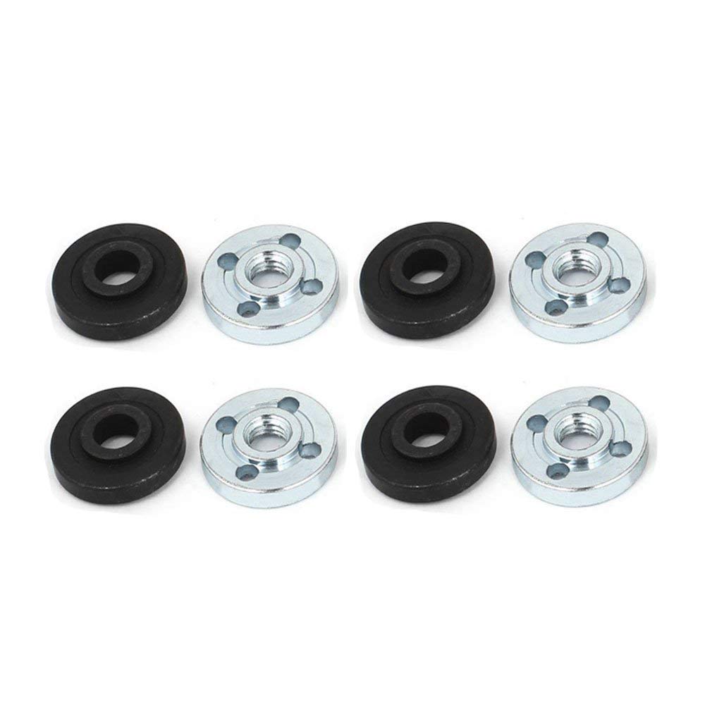 LDEXIN 4Pairs 10mm/0.4" Round Clamp Inner Outer Flange Nuts Electrical Angle Grinder Fitting Replacement for Hitachi Angle Grinder