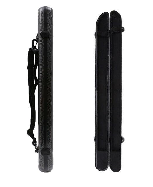 yinfente Violin Cello Bow Case Bow Bag Carbon Fiber Violin Bow Cases Strong Light Hold 2pcs Bow (black)