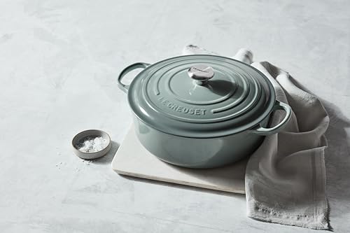 Le Creuset Enameled Cast Iron Signature Round Wide Dutch Oven, 6.75 qt., Oyster