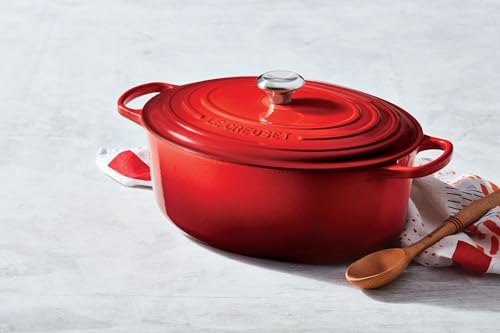 Le Creuset Enameled Cast Iron Signature Oval Dutch Oven, 8 qt., Cerise