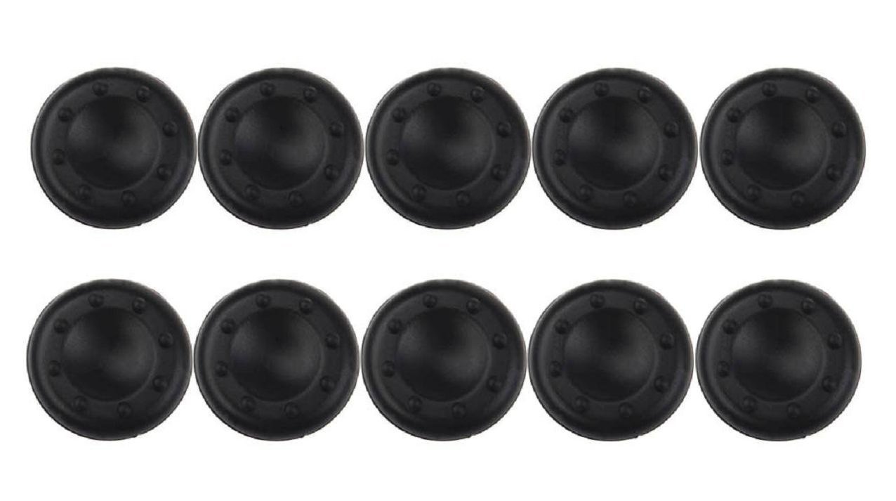 Qingsun 5 Pair/10 Pcs Replacement Silicone Analog Joystick Thumb Stick Grips Cap Cover for PS3 / PS4 / Xbox 360 / Xbox One/Wii Game Controllers (Black)