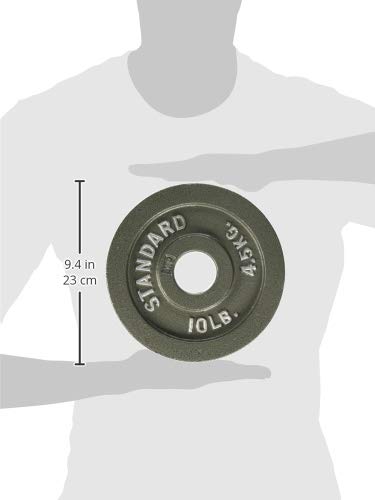 CAP Barbell Olympic 2-Inch Weight Plate, Black, Single, 5 Pound