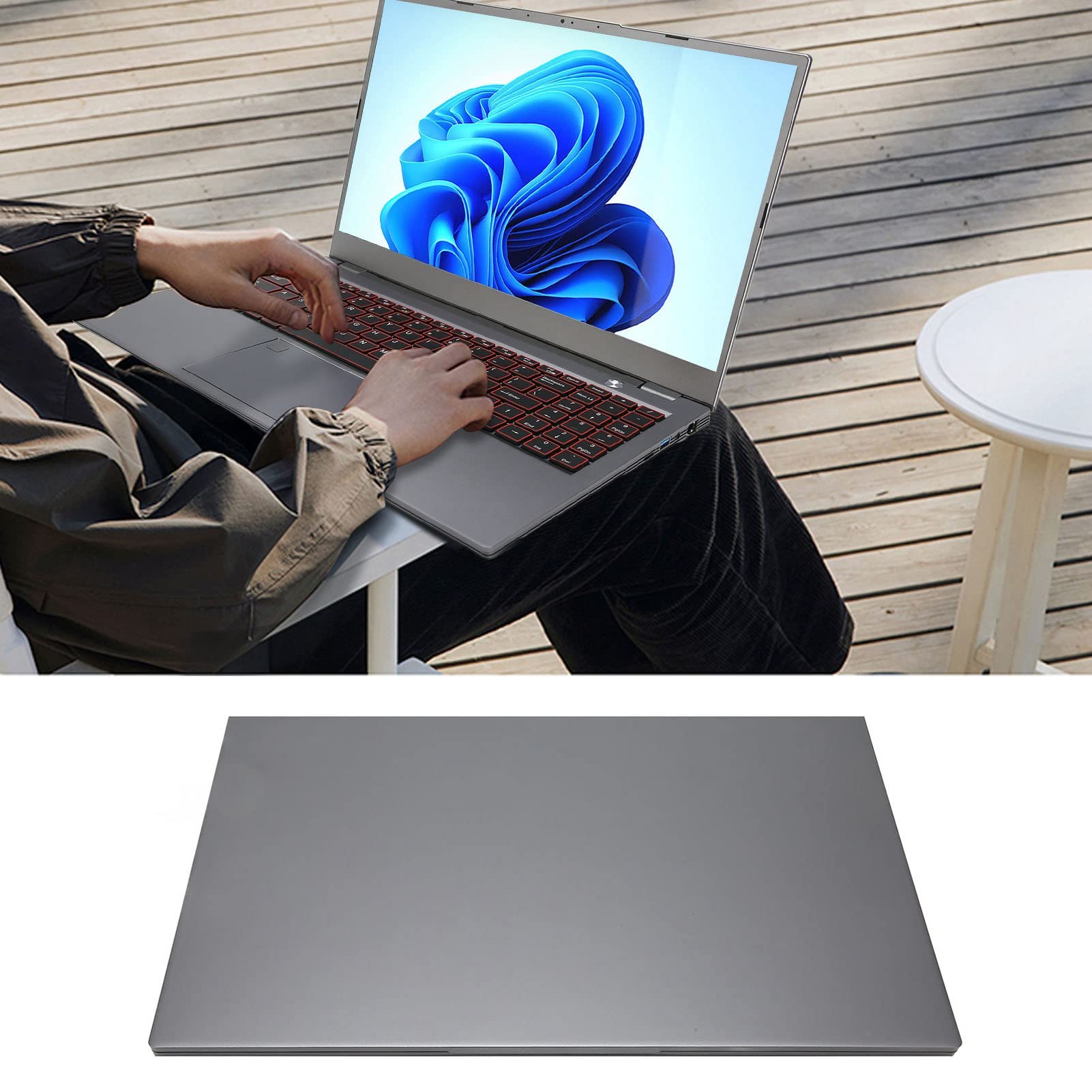 ciciglow 15.6in Laptop, Slim Laptop with Fingerprint Unlock, 8GB RAM 128G SSD, for Intel I7 CPU, 6 Cores and 12 Threads, 1920x1080 HD Screen, for Windows 10, 8000mAh