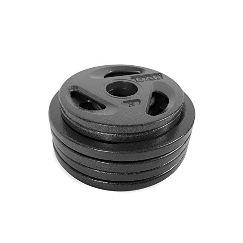 CAP Barbell Olympic Grip Weight Plates 50 Lbs Set, (4) 10 Lbs Plates and (2) 5 Lbs Plates, Olympic Plate Sets, Olympic Plate Weights (Bundle 2)