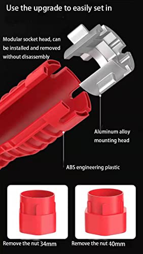 dsdzkj 8-in-1 Sink Wrench, Basin Wrench is a Multi-purpose Tool for The Kitchen, Bathroom, Toilet, and Narrow Space Under