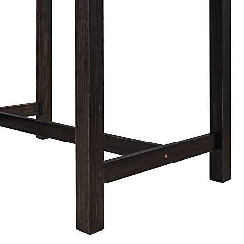 Rhomtree 45" Counter Height Rectangle Rustic Dining Table/Mid Century Modern Kitchen Table for Kitchen, Dining Room (Espresso)
