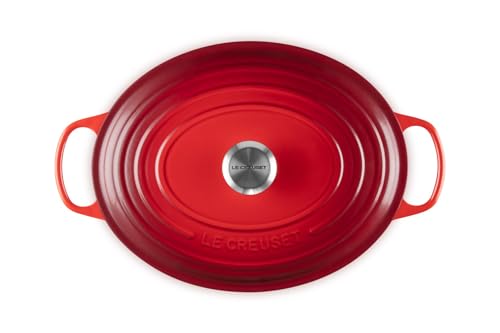 Le Creuset Enameled Cast Iron Signature Oval Dutch Oven, 8 qt., Cerise