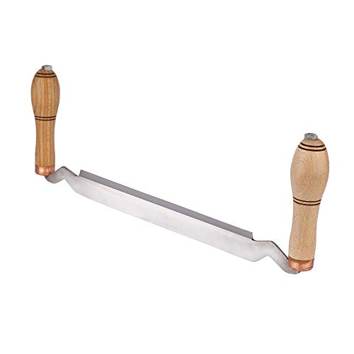 Draw-Knife. Straight Draw Shave with High Carbon Steel Blade. Hight Quality Wooden Handles - STAMESKY (9' INCH WORKABLE Blade)