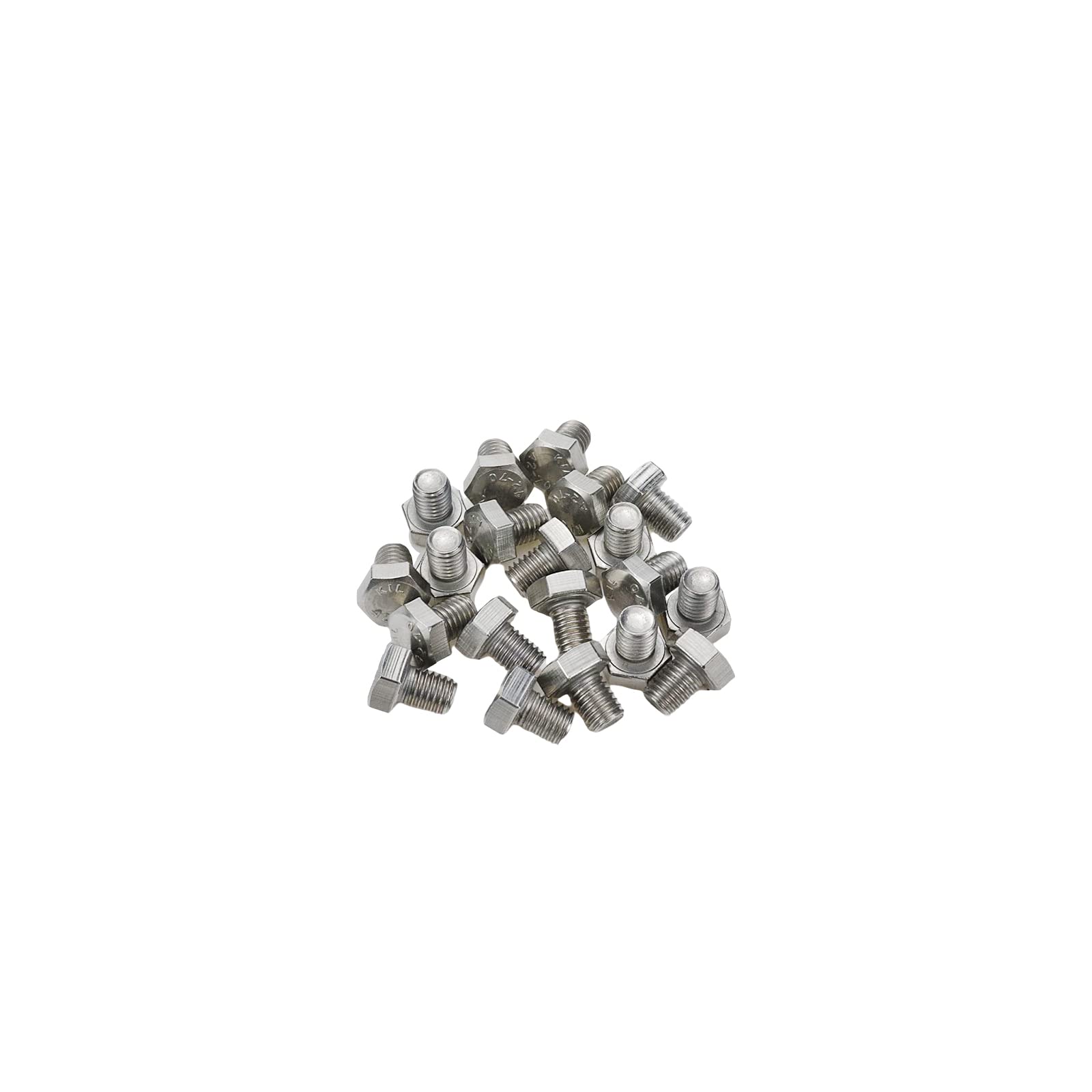 Dahszhi M8x10 Hex Bolts Stainless Steel Hex Head Screw Bolts,Screw Pitch 1.25mm Fully Threaded Hex Tap Bolts 20Pcs